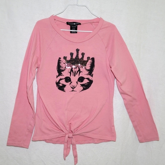 kandy kiss | Shirts & Tops | Kandy Kiss Pink Girls Long Sleeve Shirt Cat With Tiara Size S 78 ...